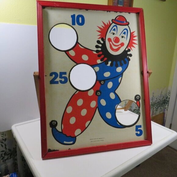 American Visual Arts | Toys | Midcentury Retro Clown Toss Game Board ...